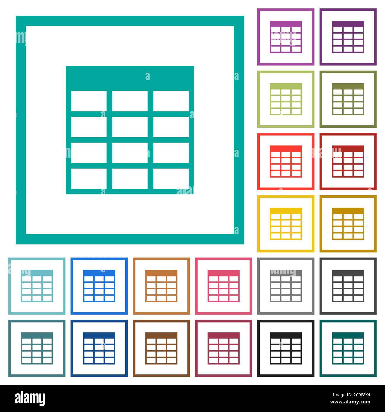 Table rows and columns Stock Vector Images - Alamy