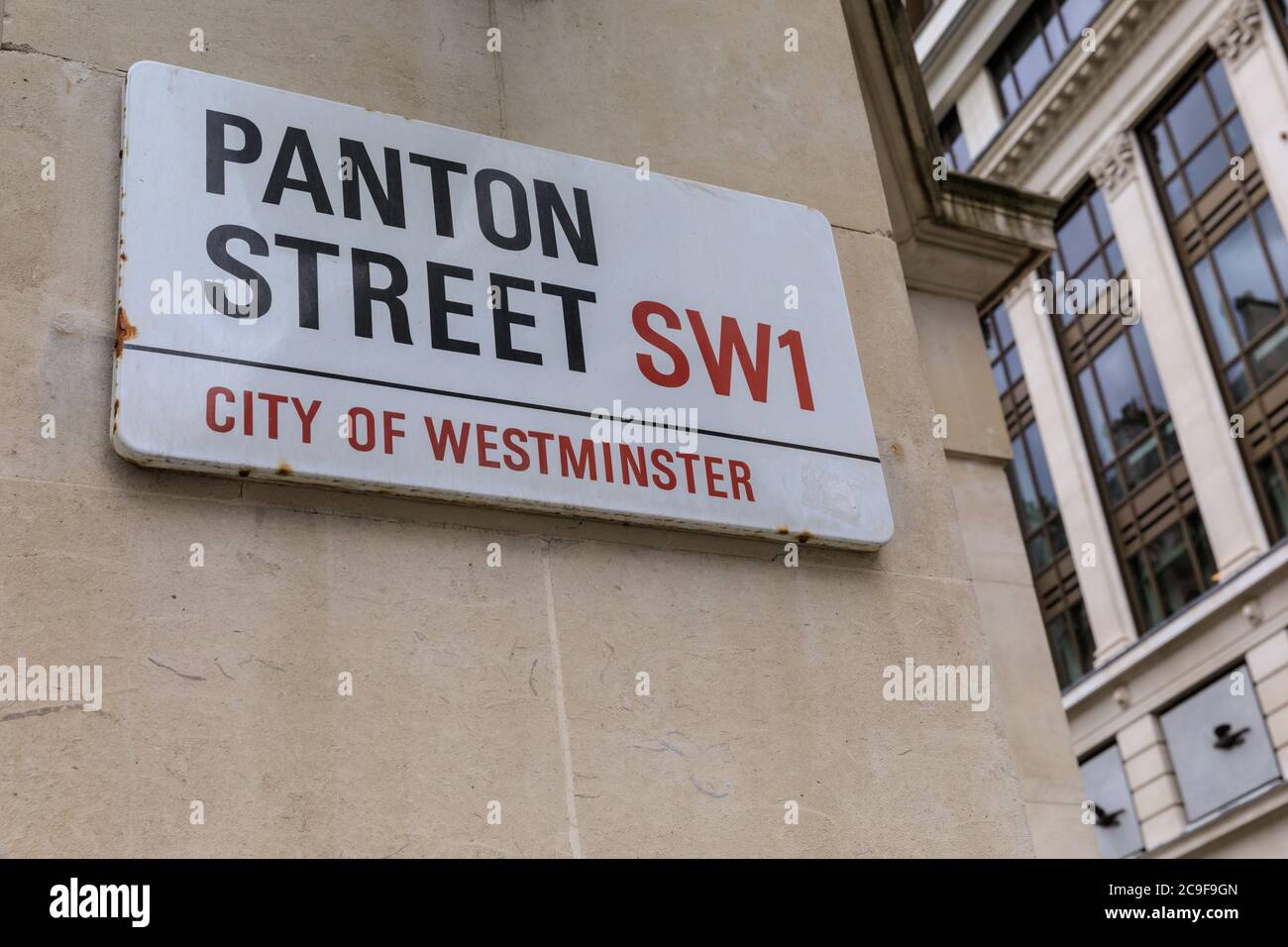 Panton Street road sign, SW1, City of Westminster, London, England, UK ...