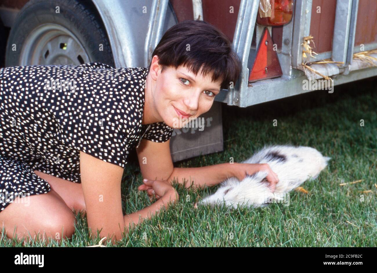 Raphaela Dell, neue Programmsprecherin beim ZDF in Mainz, tollt mit ...