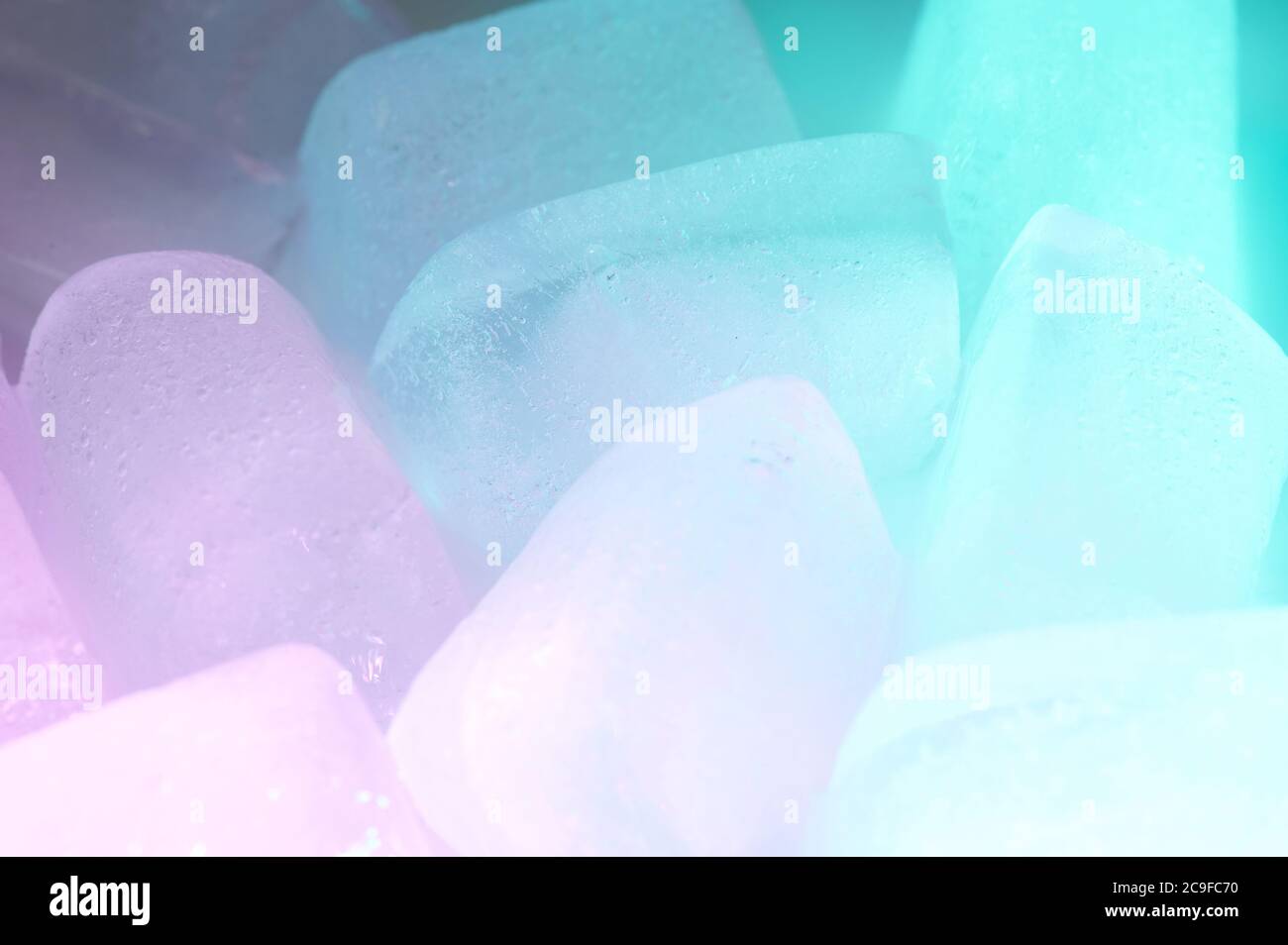 Clean colorful ice cubes background macro close up view Stock Photo - Alamy
