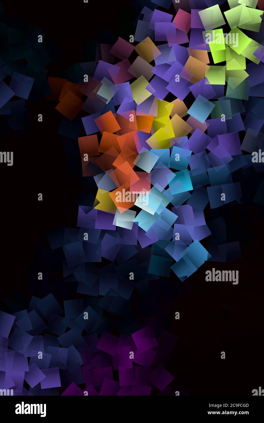 Multiple color highlighted bricks block pattern digital created framed ...