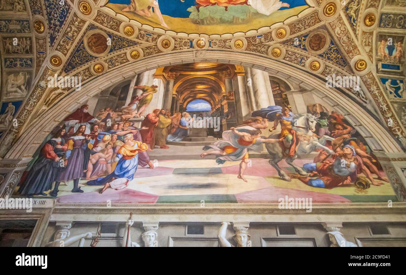 The Raphael Rooms are probably the most famous frescoes of the Vatican ...