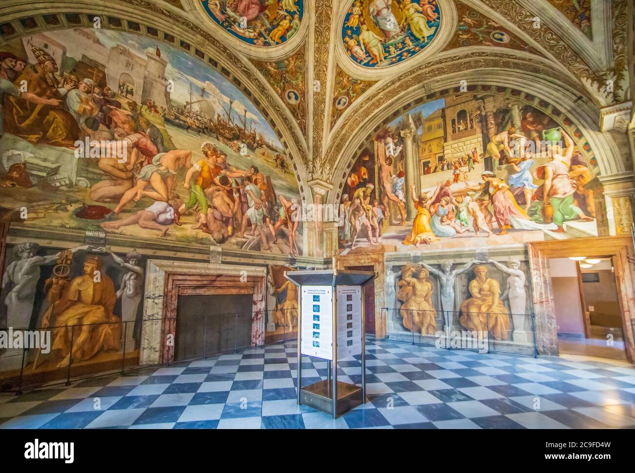 The Raphael Rooms are probably the most famous frescoes of the Vatican Museum, and one the ...