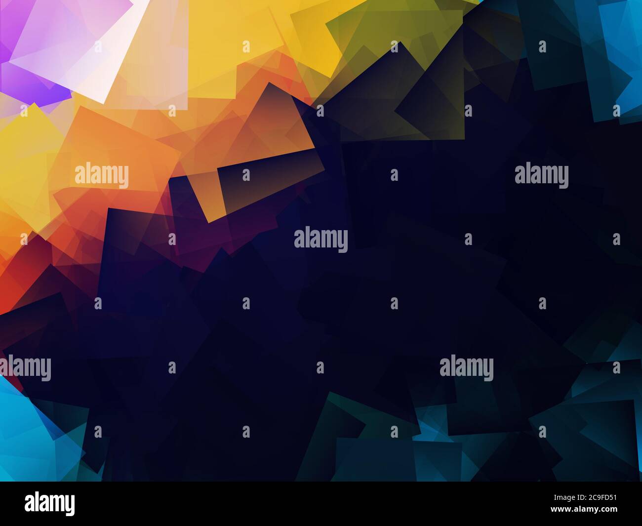 White and yellow color supernova light block art printed on dark ...