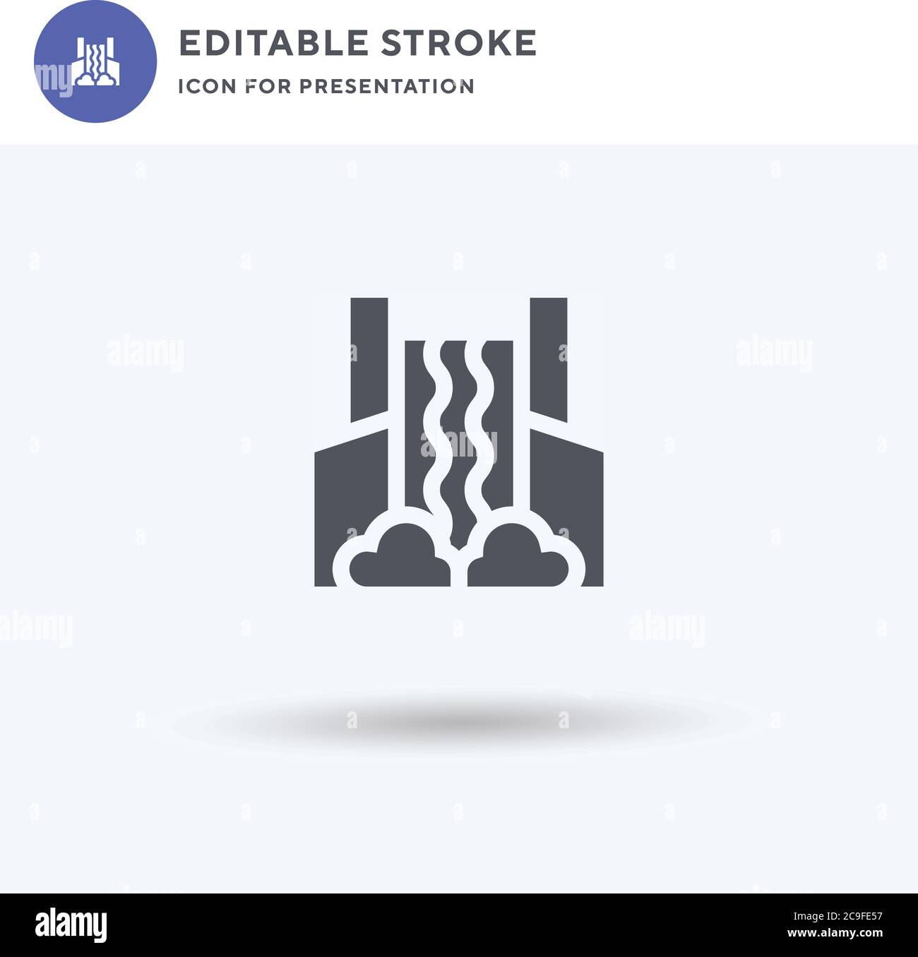 Waterfall icon vector, filled flat sign, solid pictogram isolated on ...