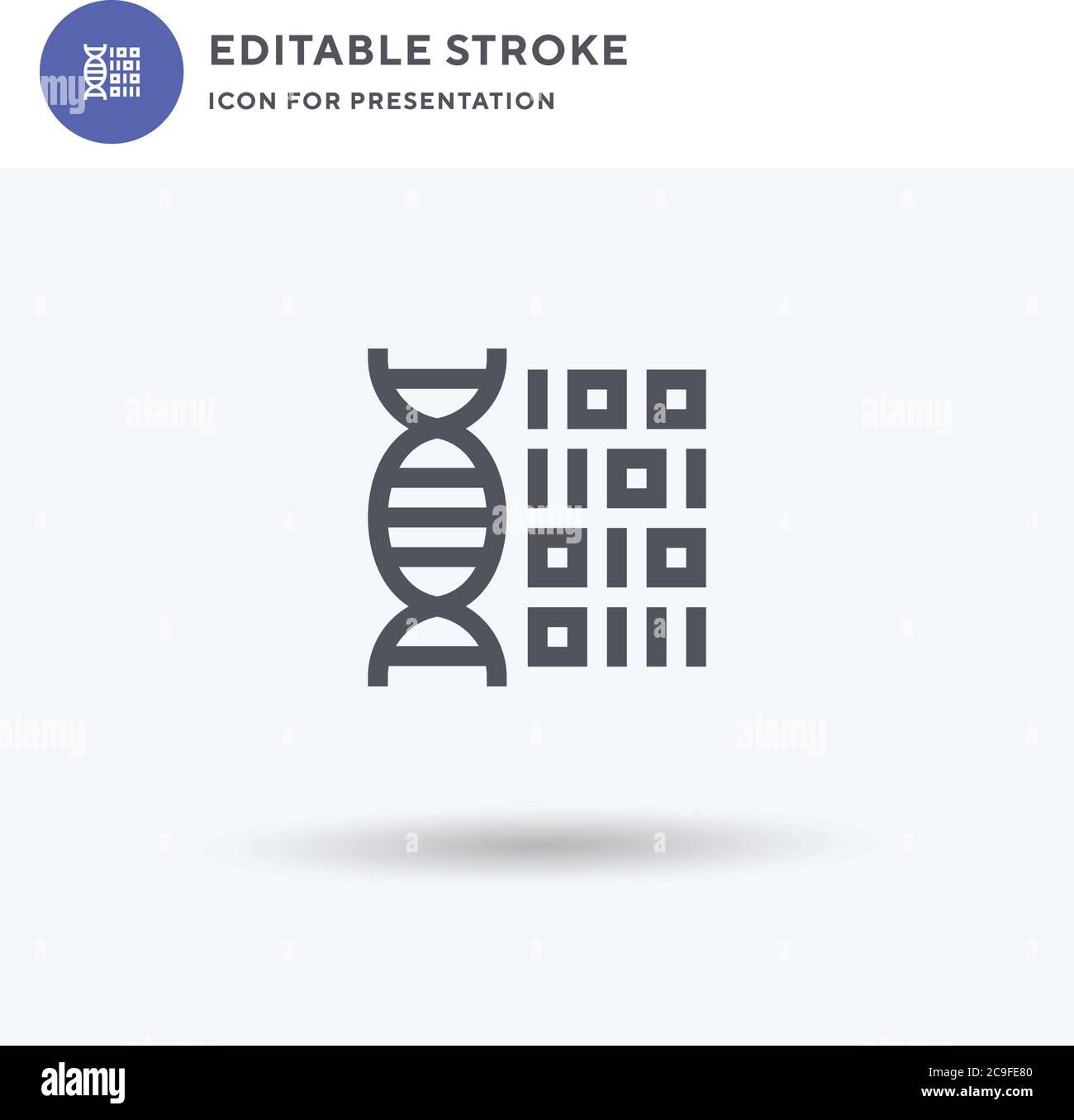 Gene icon vector, filled flat sign, solid pictogram isolated on white ...