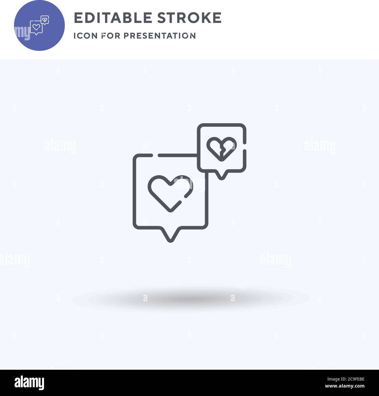 Speech Bubble icon vector, filled flat sign, solid pictogram isolated ...