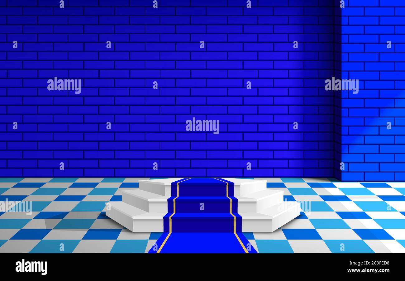 Square podium in white Stock Vector Images - Alamy