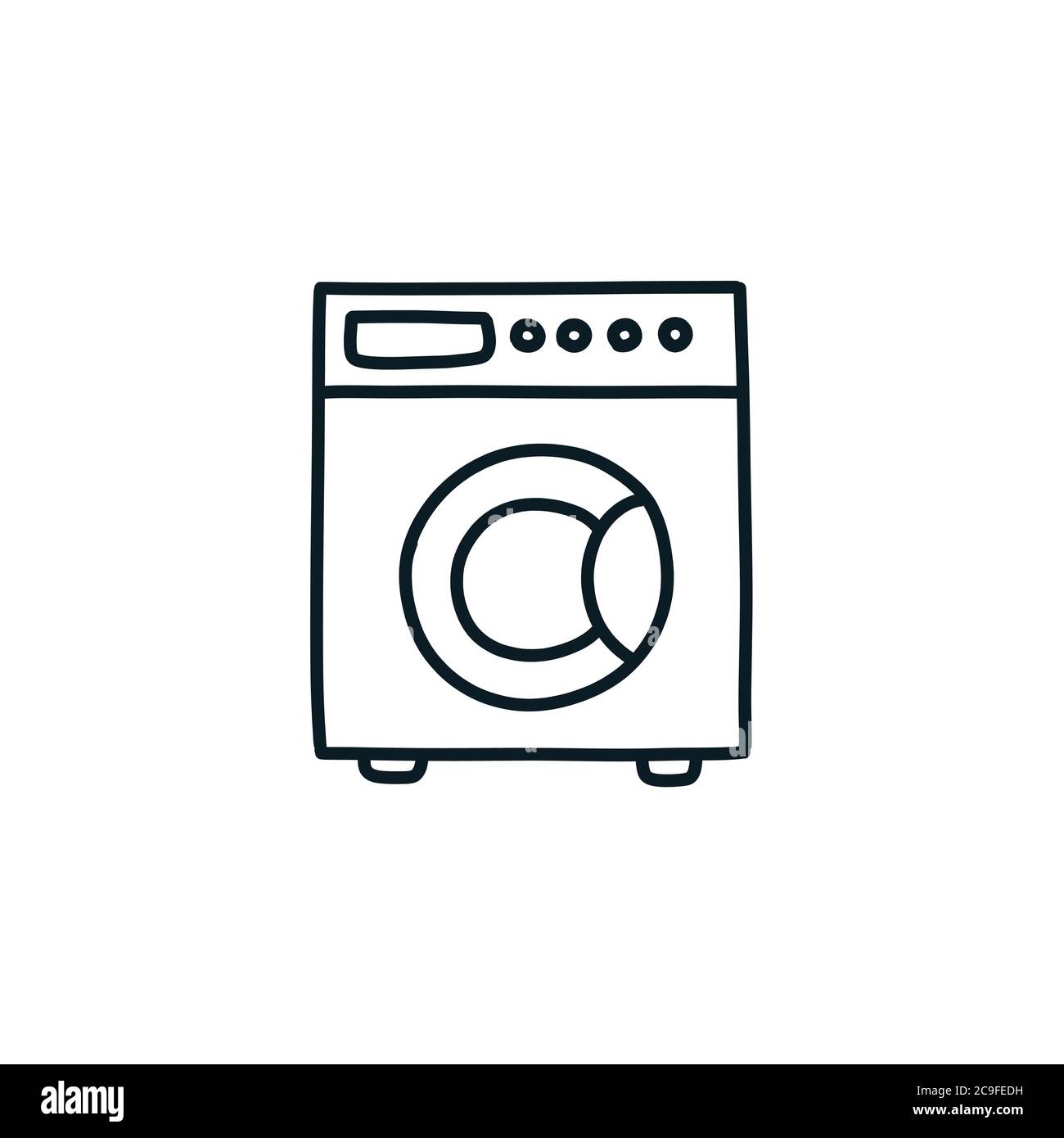 Washing machine doodle Stock Vector Images - Alamy