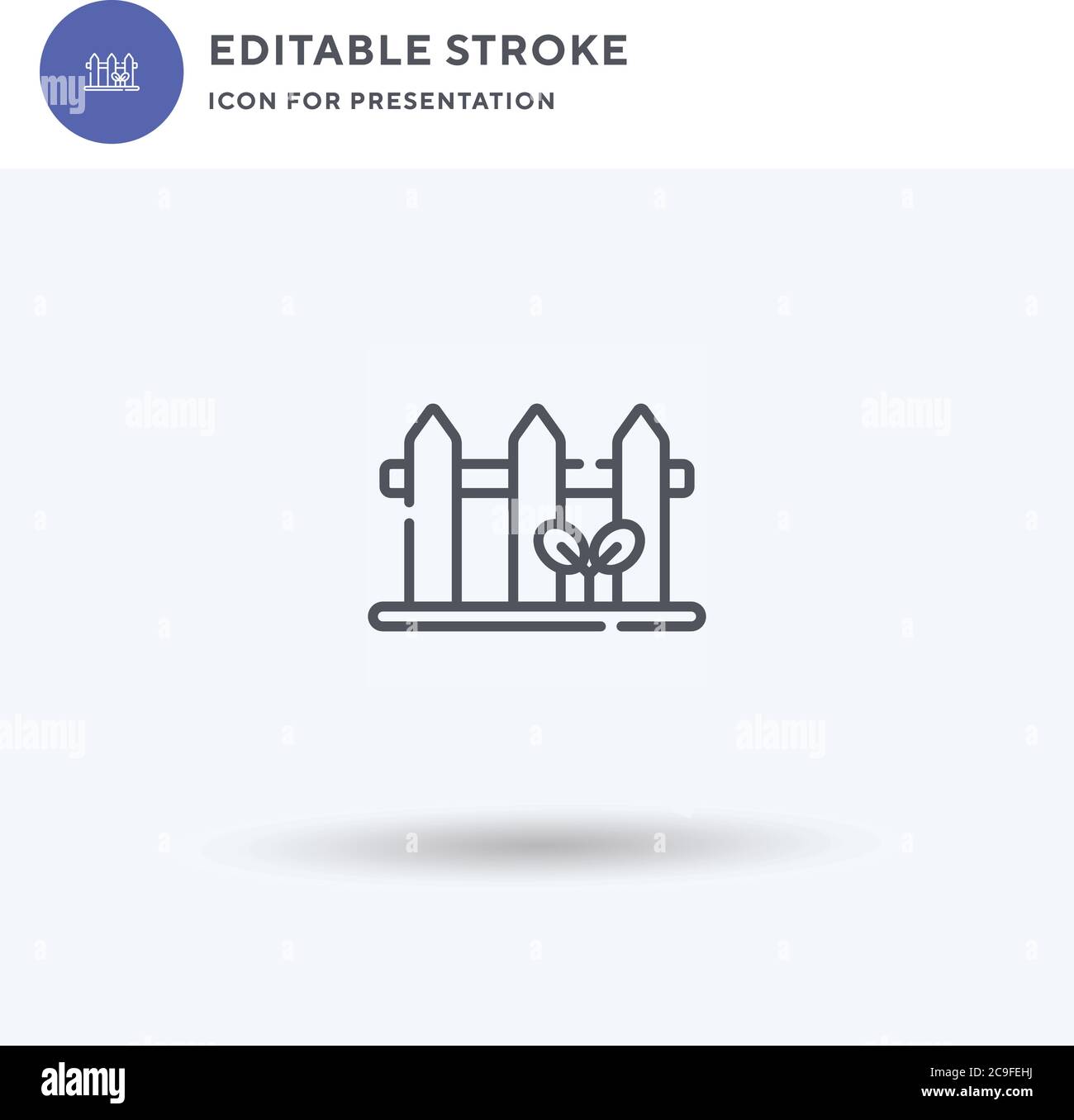 Fence icon vector, filled flat sign, solid pictogram isolated on white ...