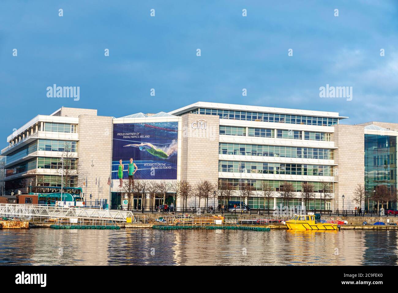 Dublin, Ireland - January 1, 2020: Facade and sign of the Citibank ...