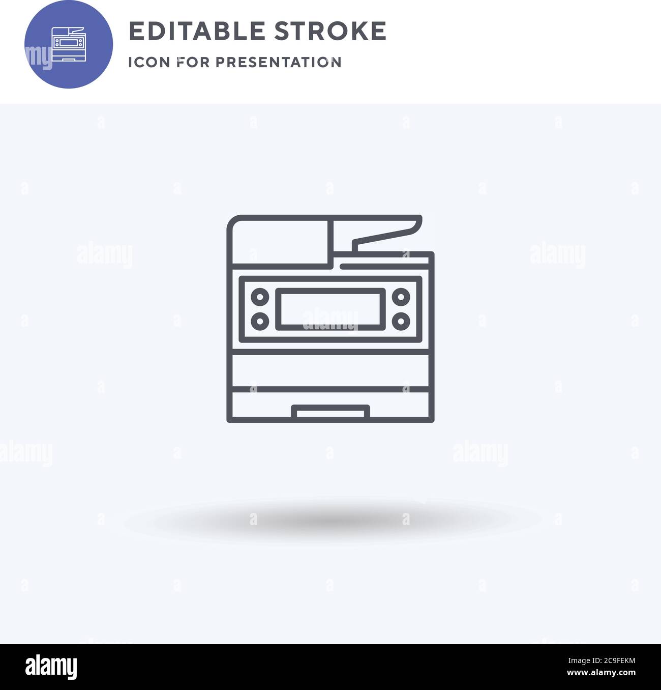 Photocopier icon vector, filled flat sign, solid pictogram isolated on ...