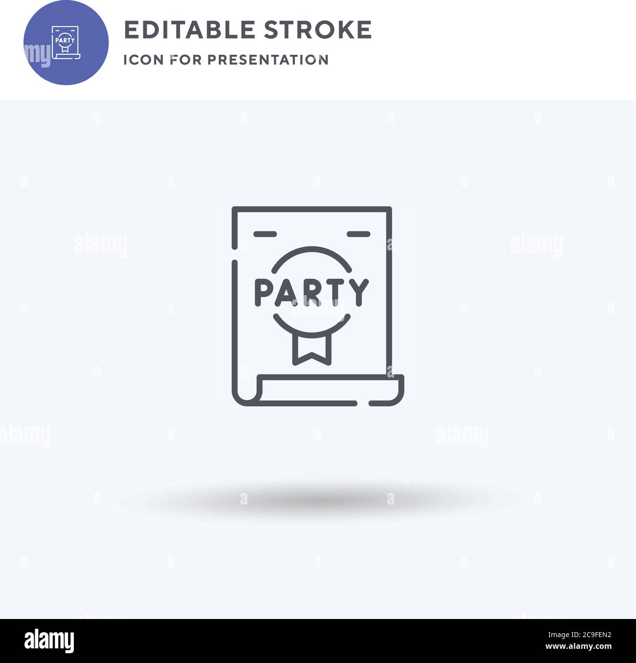 Party icon vector, filled flat sign, solid pictogram isolated on white ...