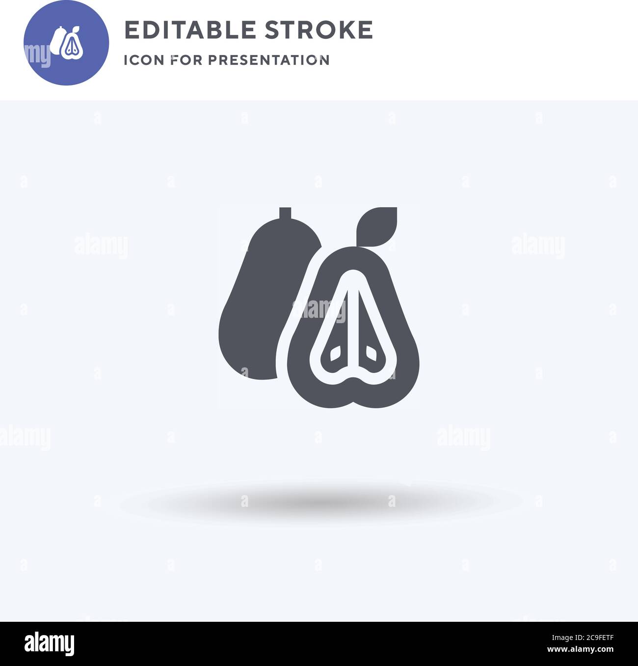 Guava icon vector, filled flat sign, solid pictogram isolated on white ...