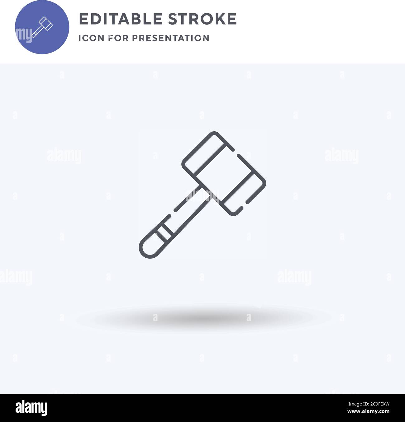 Chisel icon vector, filled flat sign, solid pictogram isolated on white ...