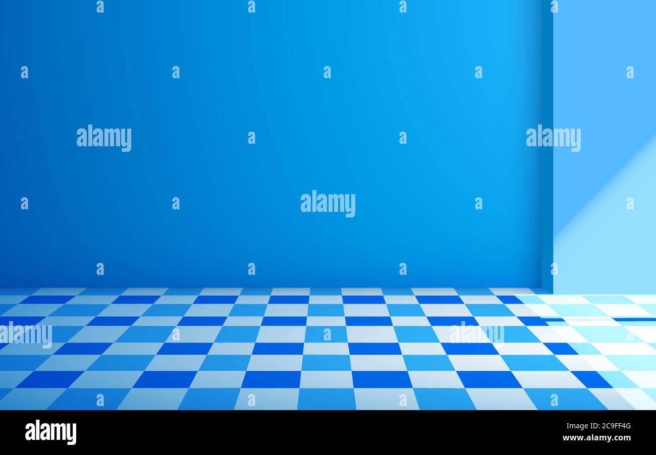 Empty square platform blue Stock Vector Images - Alamy
