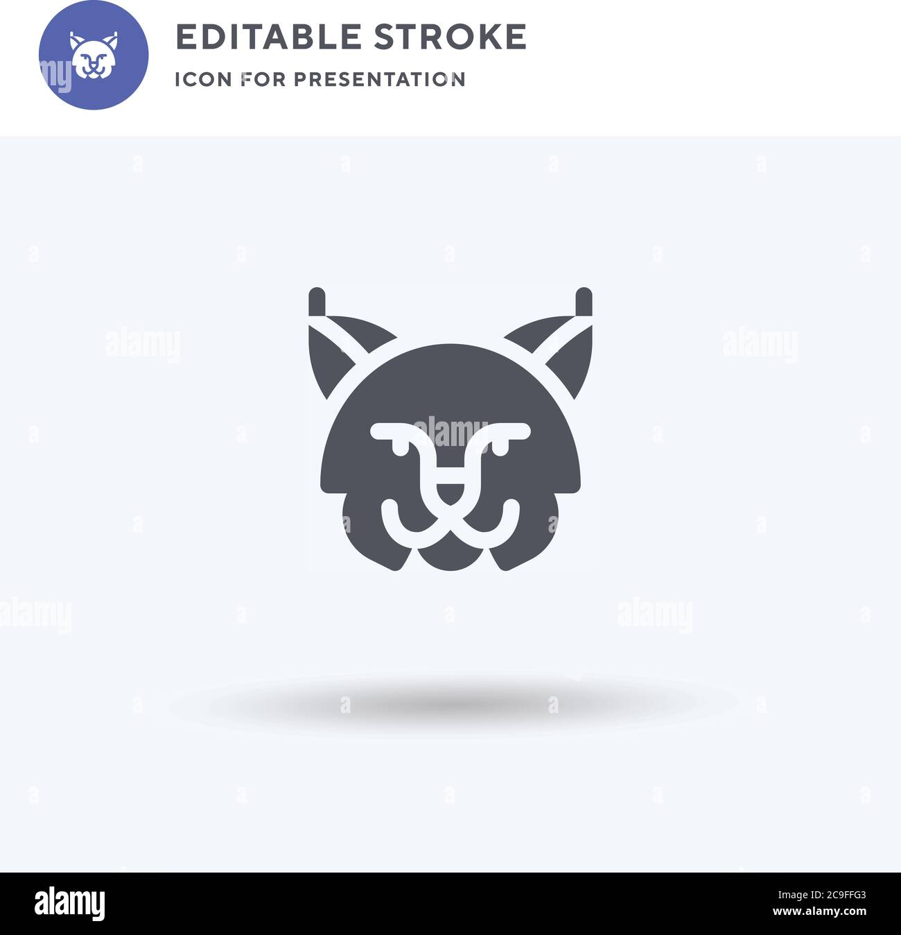 Caracal icon vector, filled flat sign, solid pictogram isolated on ...