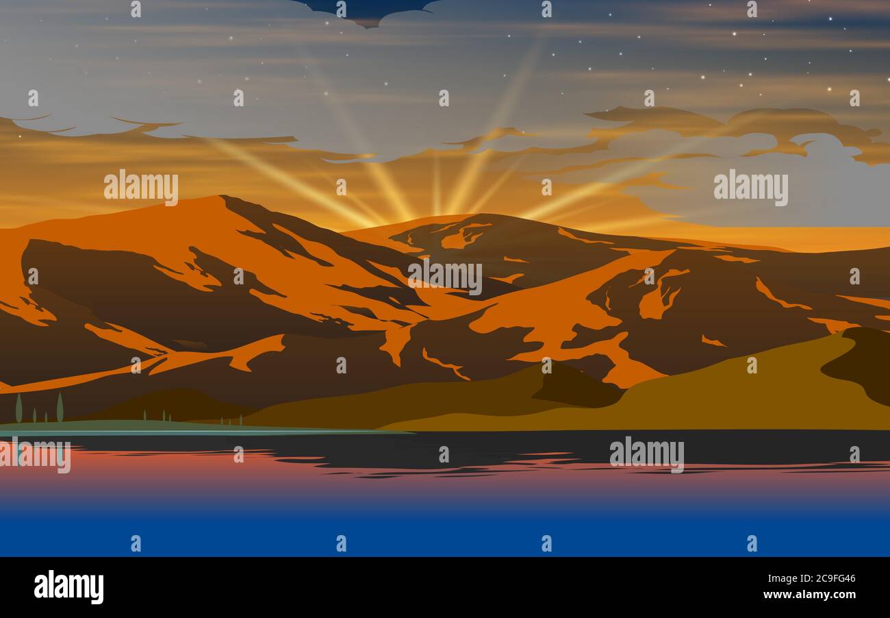 Natural beauty in mauritius Stock Vector Images - Alamy