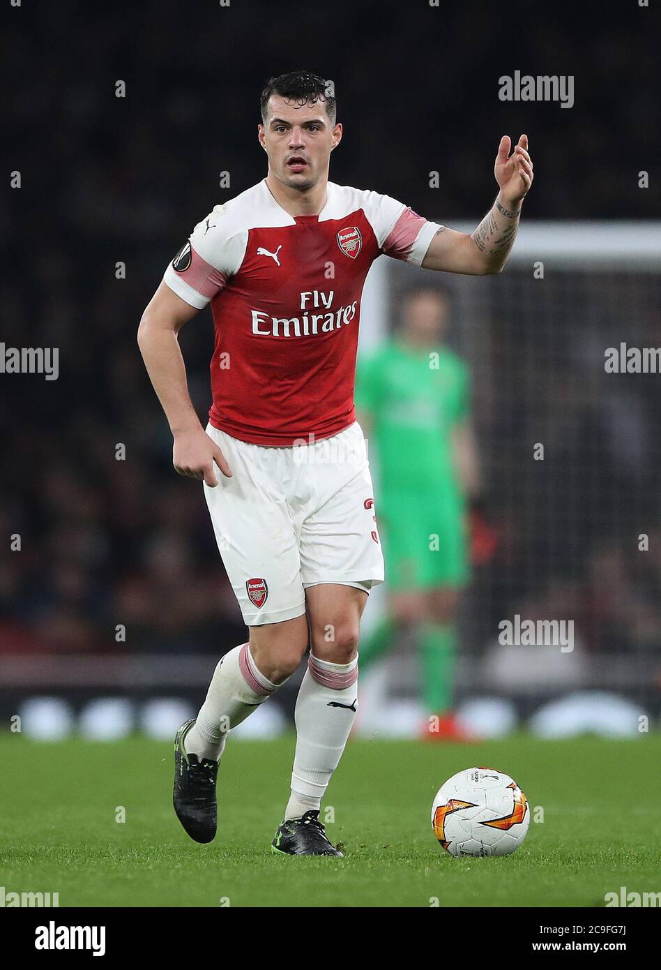 Arsenal's Granit Xhaka during the UEFA Europa League round of 32 second ...