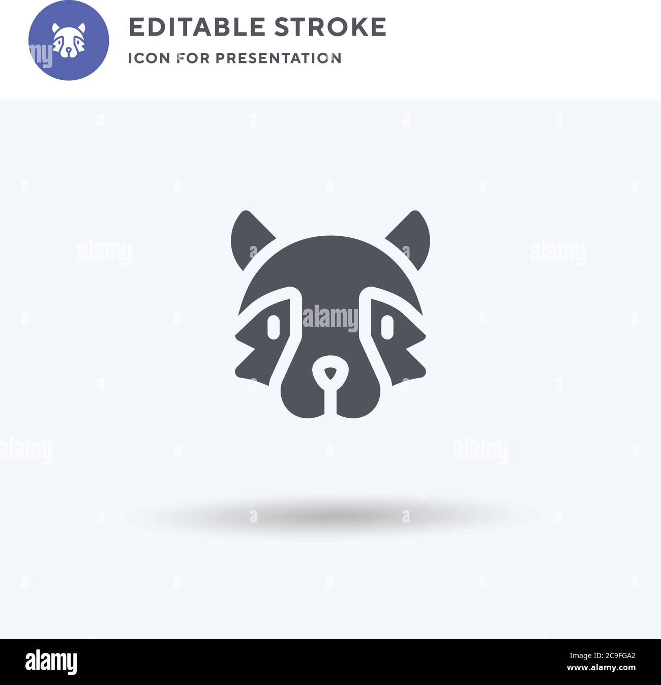 Wolf icon vector, filled flat sign, solid pictogram isolated on white ...