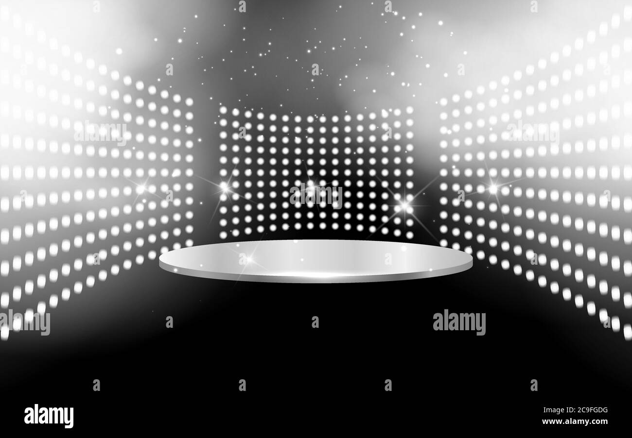 silver showcase with white light on the stage Stock Vector Image & Art ...