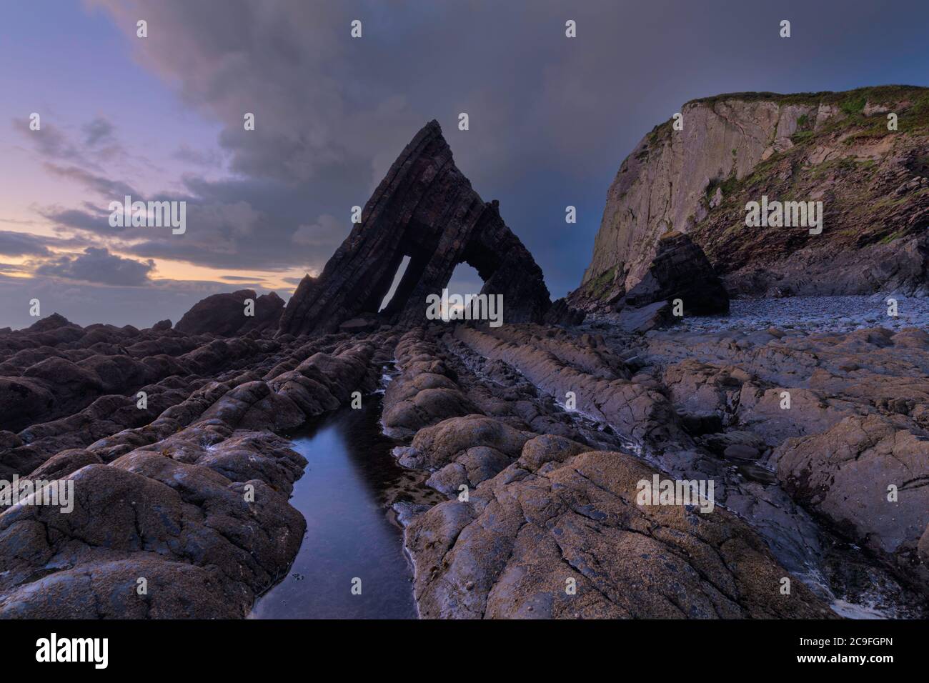 Blackchurch Rock North Devon Stock Photo - Alamy