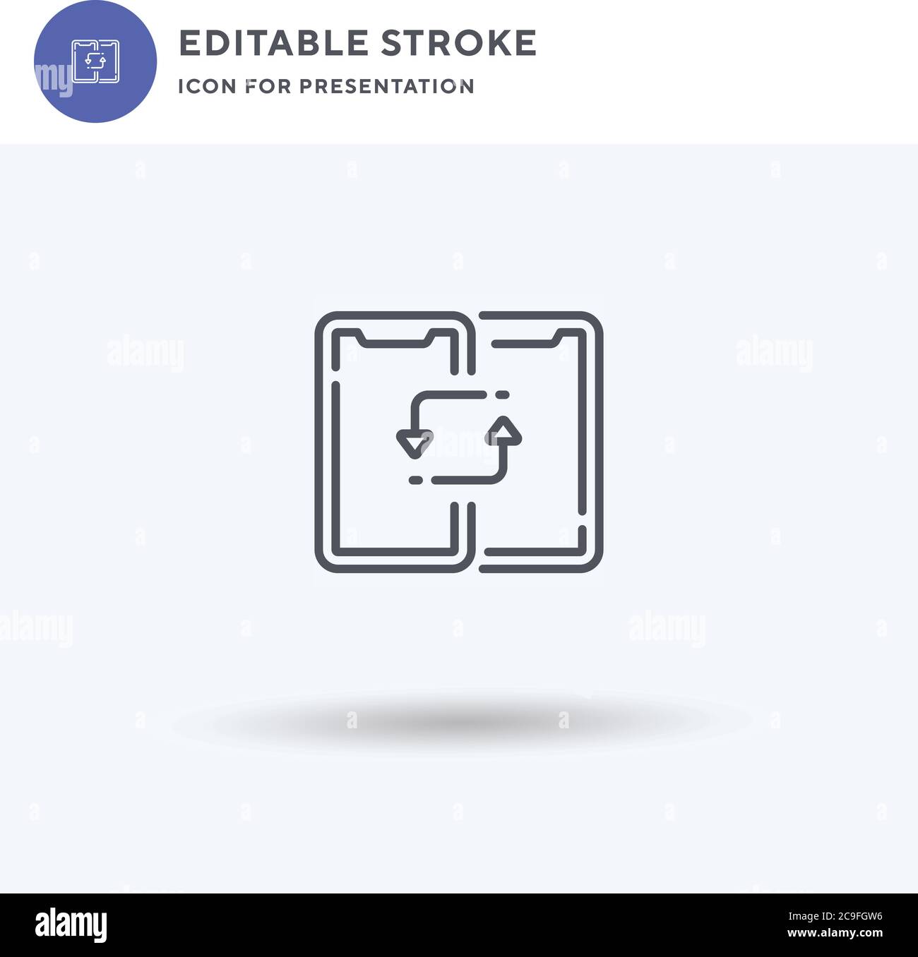 Repeat icon vector, filled flat sign, solid pictogram isolated on white ...