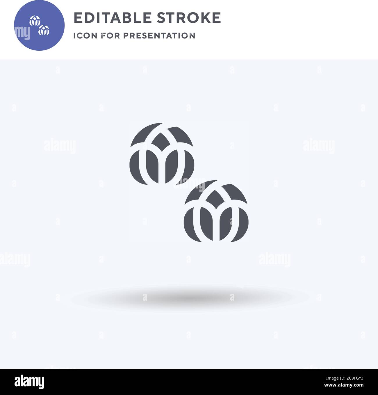 Brussels Sprouts icon vector, filled flat sign, solid pictogram ...