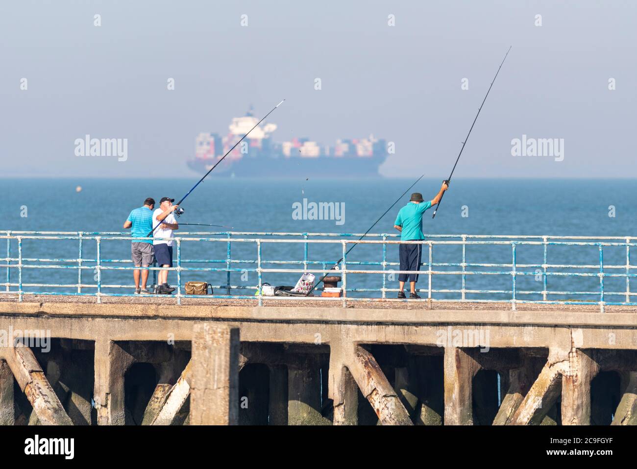 Anglers on pier hi-res stock photography and images - Alamy