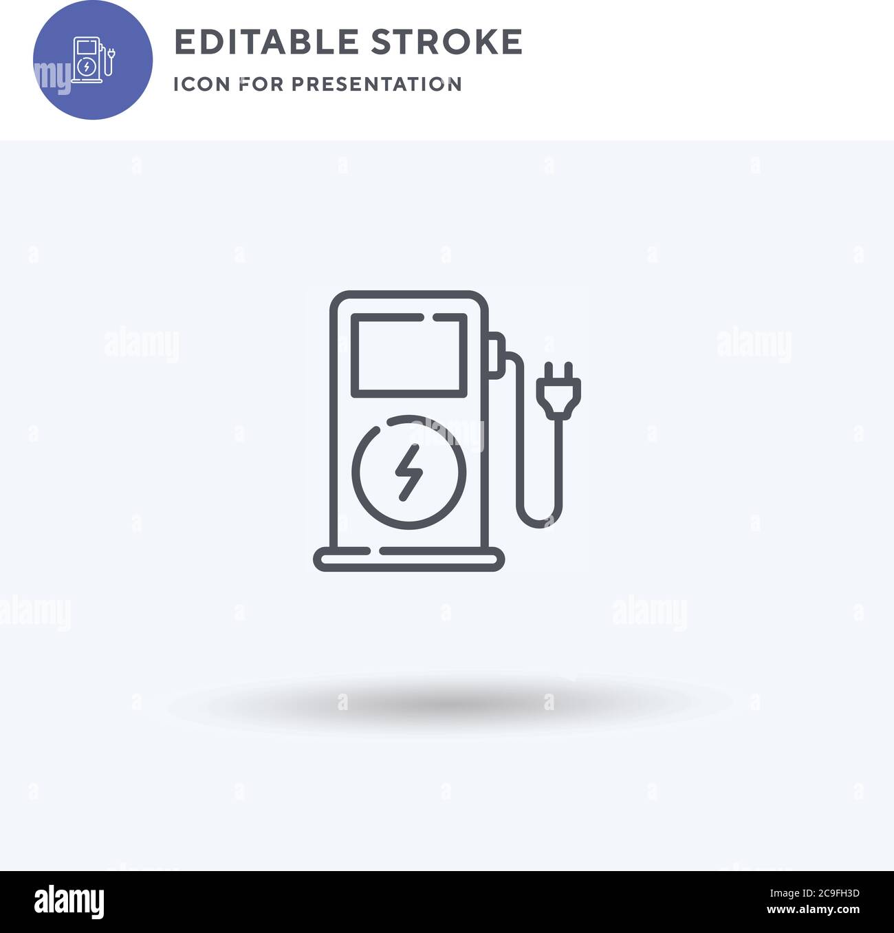 Electric Station icon vector, filled flat sign, solid pictogram ...