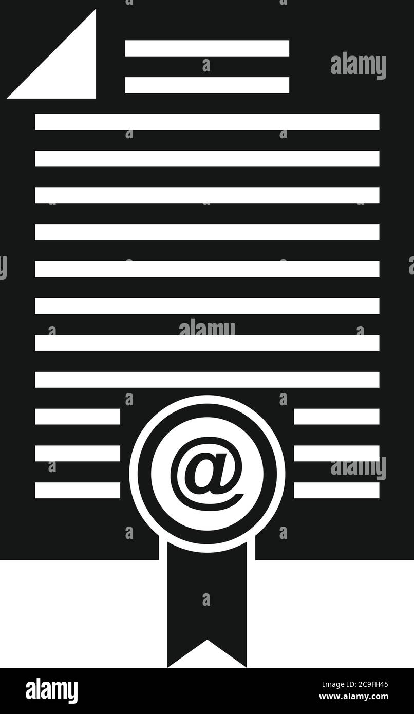 Online loan document icon. Simple illustration of online loan document ...