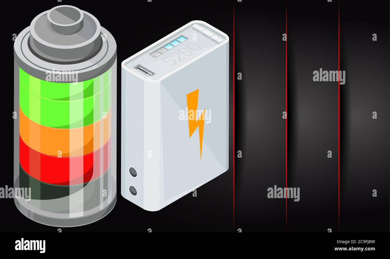 design of different types of battery on abstract backgrounds Stock ...