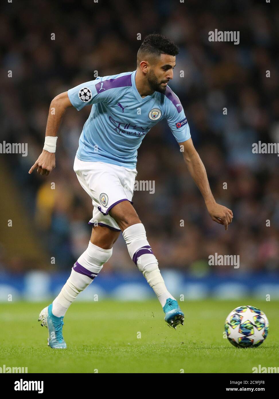 Manchester City's Riyad Mahrez during the UEFA Champions League match ...