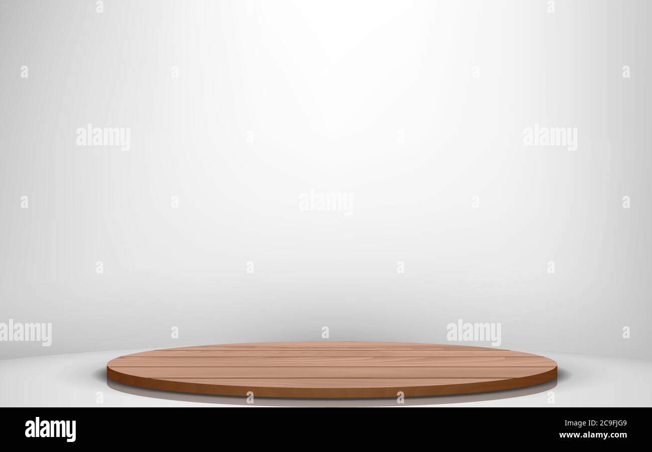 Wooden podium stand product Stock Vector Images - Alamy