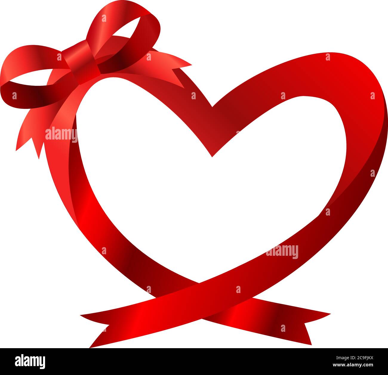 This is a illustration of Heart-shaped ribbon frame Stock Vector Image ...