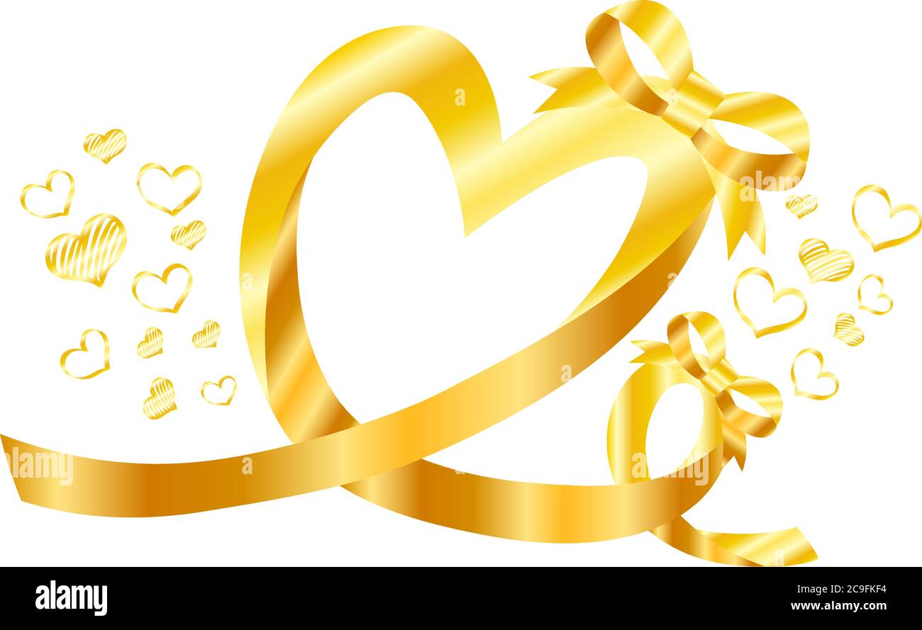 This is a illustration of Heart-shaped ribbon frame Stock Vector Image ...