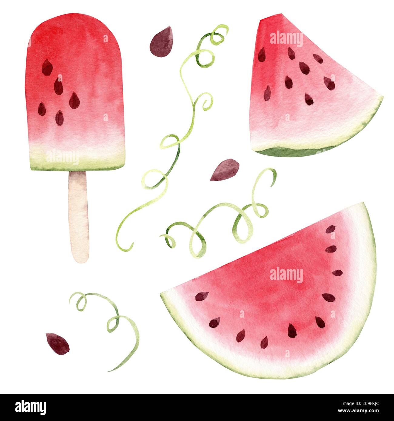 Watermelon slices clipart Watercolor food clip art Summer clipart Clip ...