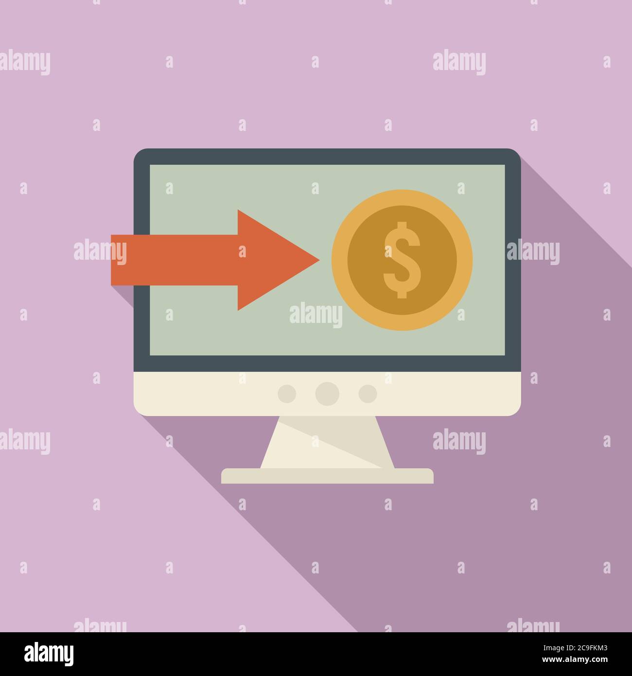 Take online loan icon. Flat illustration of take online loan vector ...