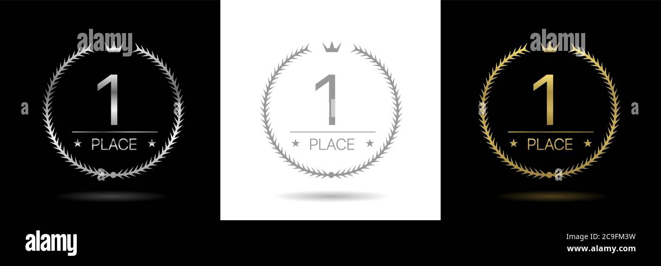 First place icons Stock Vector Image & Art - Alamy