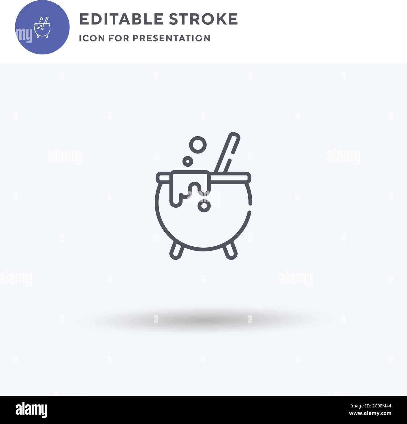 Cauldron icon vector, filled flat sign, solid pictogram isolated on ...