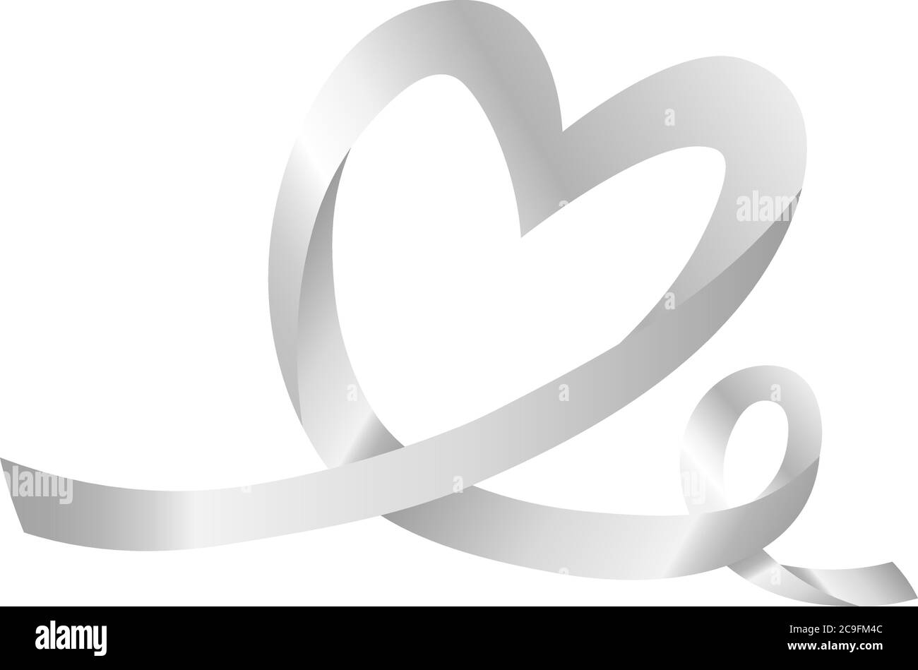This is a illustration of Heart-shaped ribbon frame Stock Vector Image ...