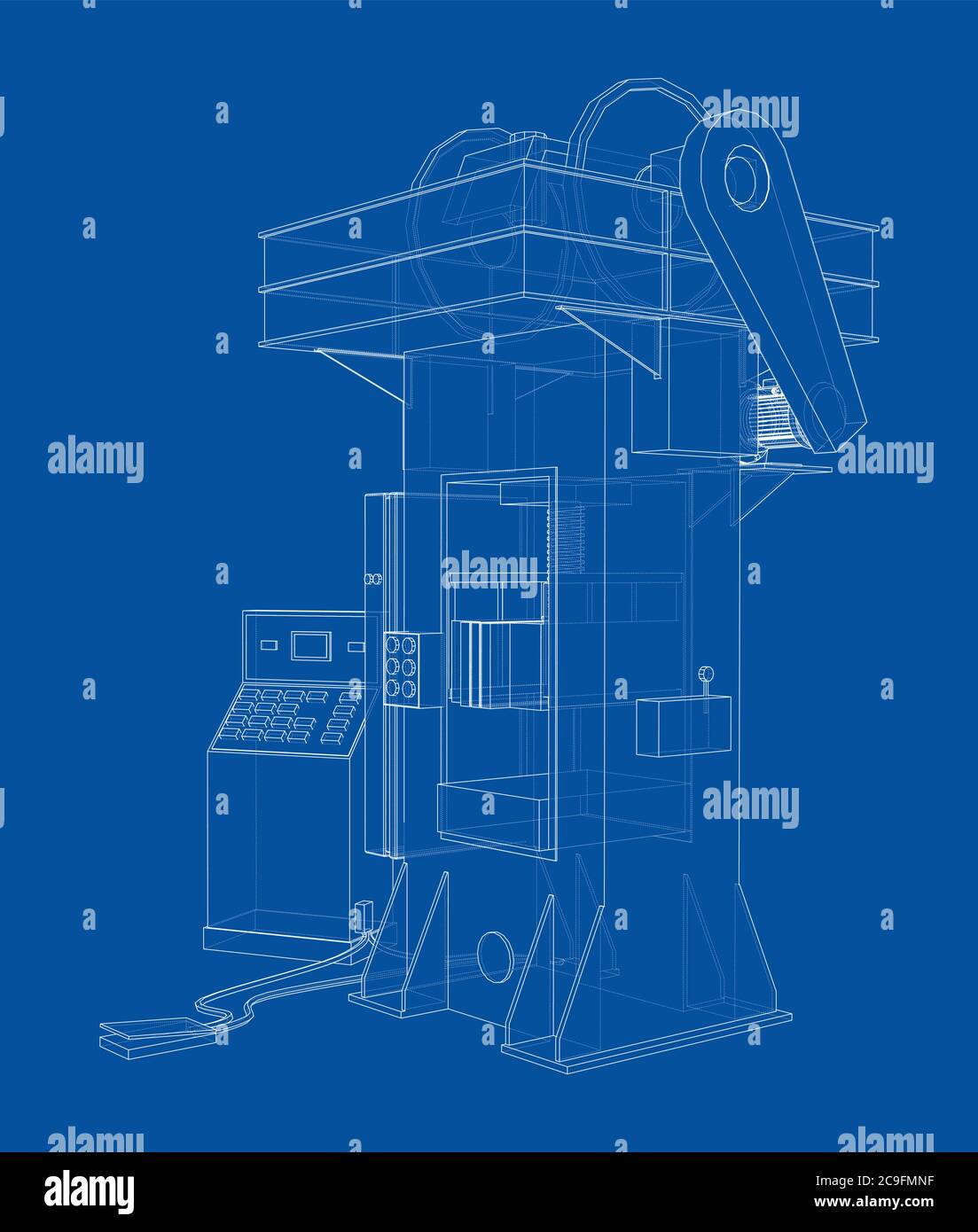 Friction screw press concept outline. Vector Stock Vector Image & Art ...