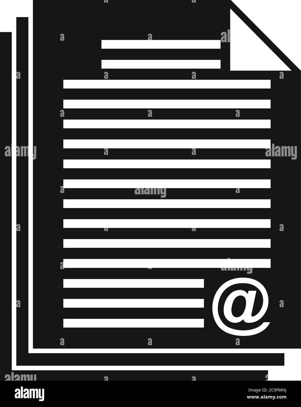 Online loan document stack icon. Simple illustration of online loan ...