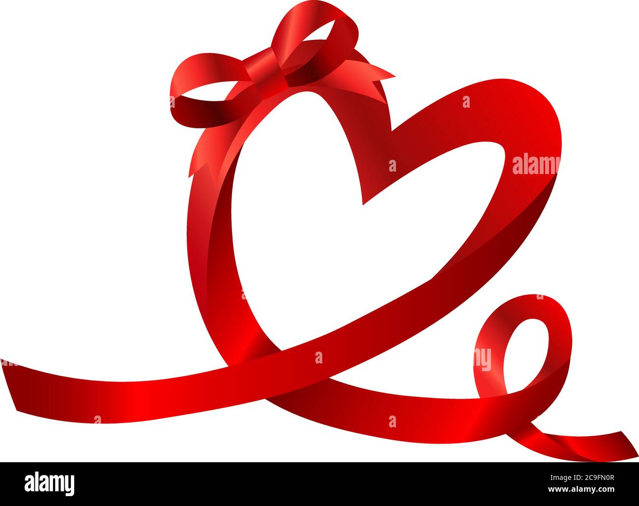 This is a illustration of Heart-shaped ribbon frame Stock Vector Image ...