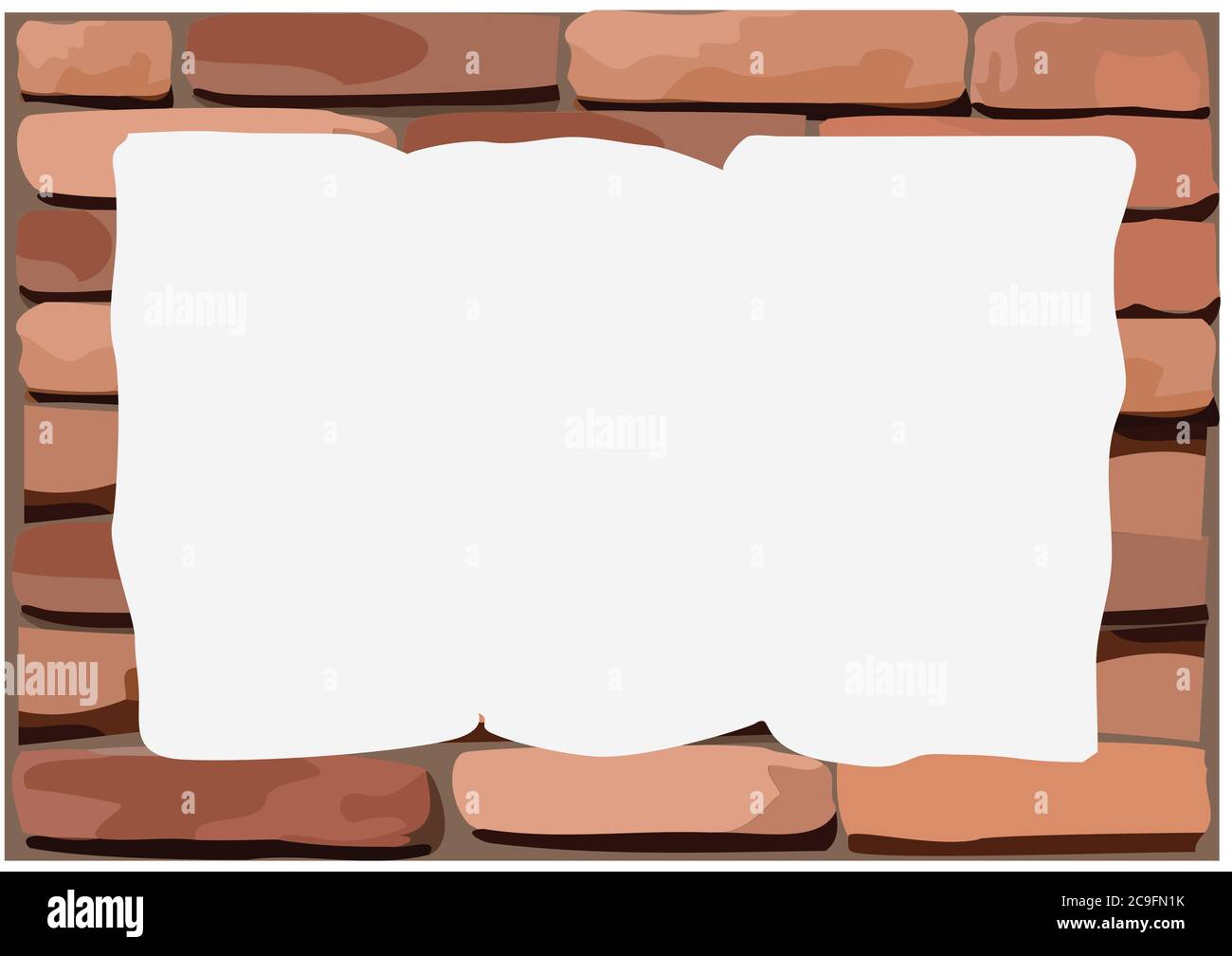 Illustration of a rocky frame with a blank white space - perfect for ...