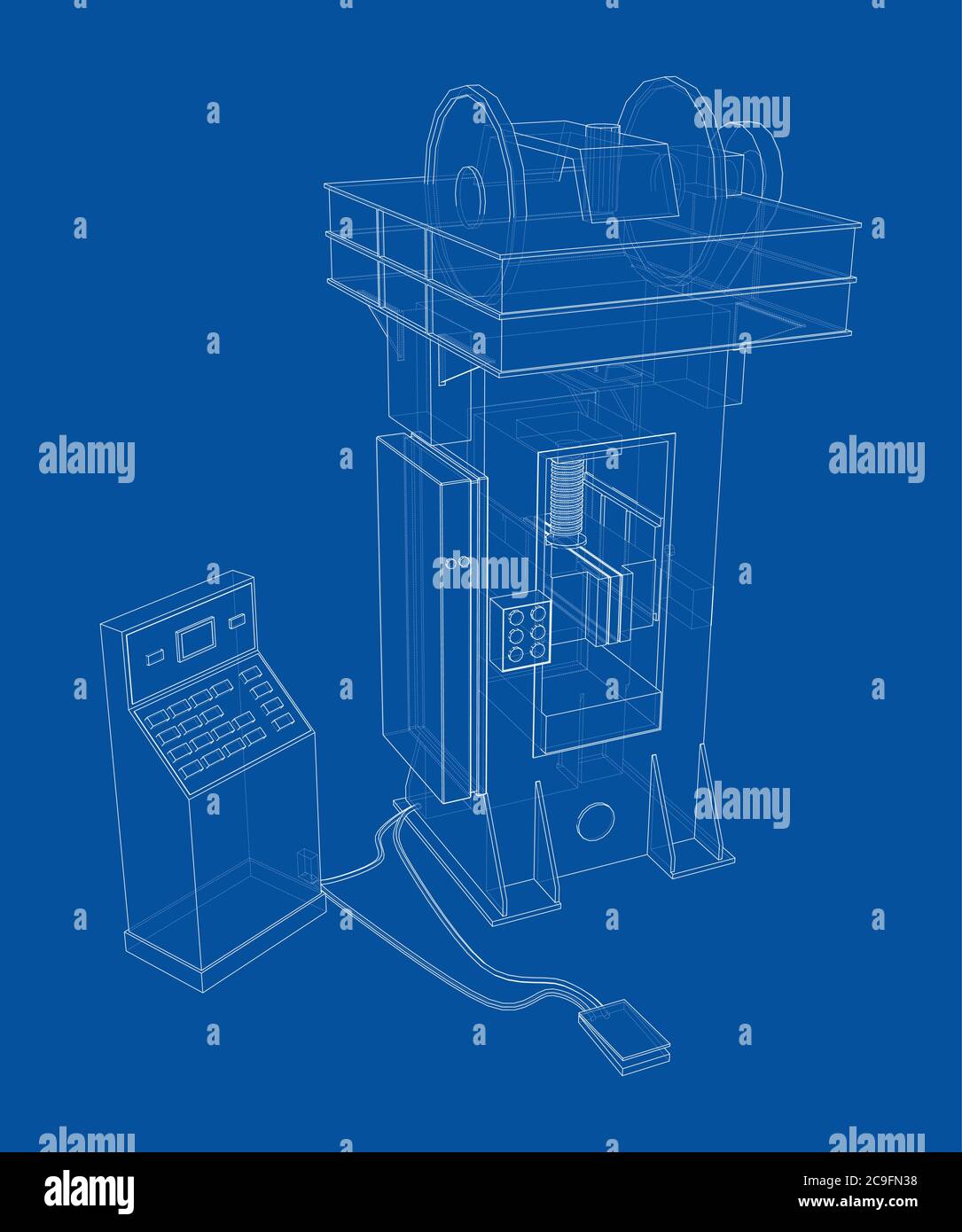 Friction screw press concept outline. Vector Stock Vector Image & Art ...