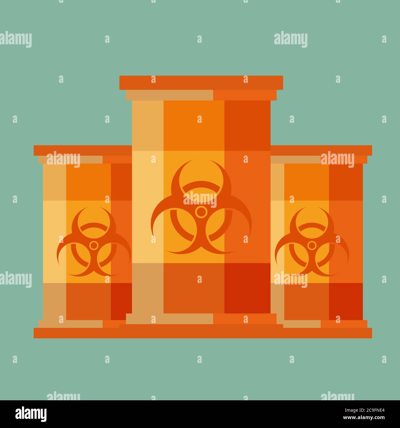Orange barrels with toxic waste Stock Vector Image & Art - Alamy