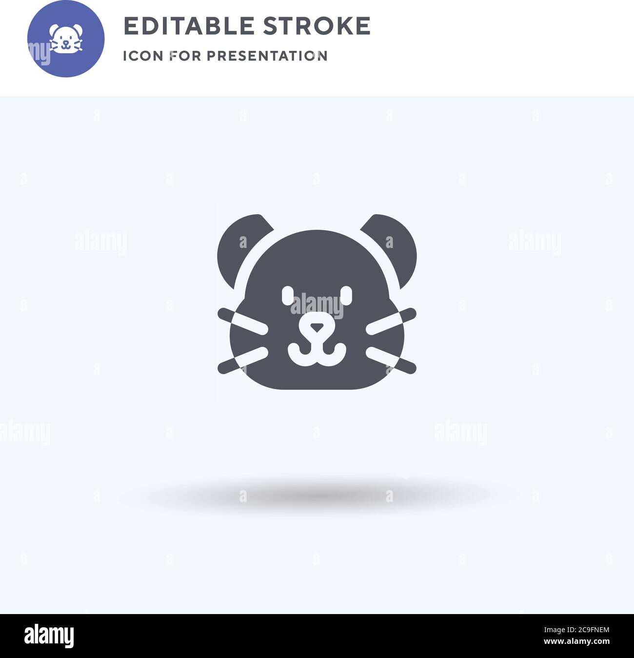 Chinchilla icon vector, filled flat sign, solid pictogram isolated on ...