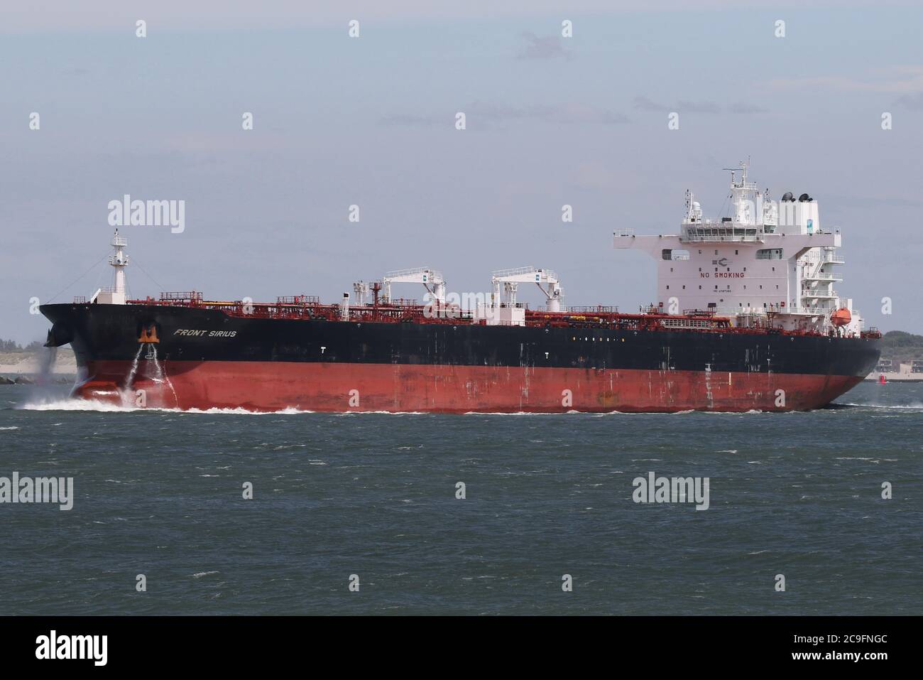 The crude oil tanker Front Sirius will leave the port of Rotterdam on ...