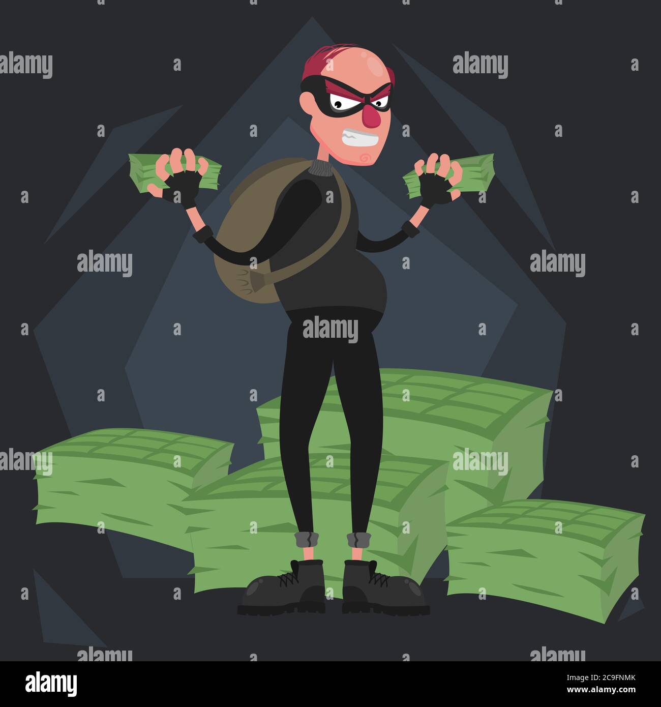 Gangster wearing mask Stock Vector Images - Alamy